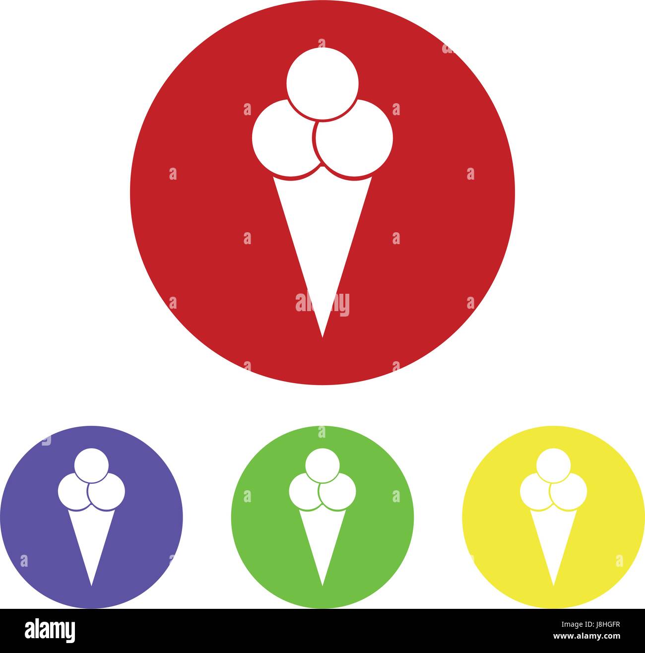 Set of ice cream icon in vector on white background Stock Vector Image ...