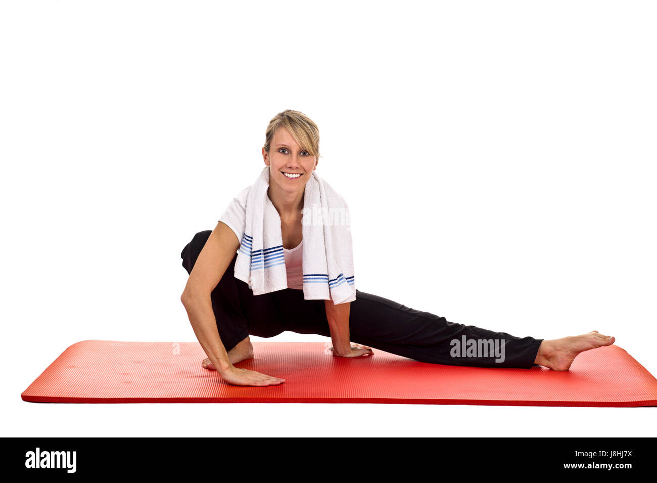 stretching exercises on a mat Stock Photo - Alamy