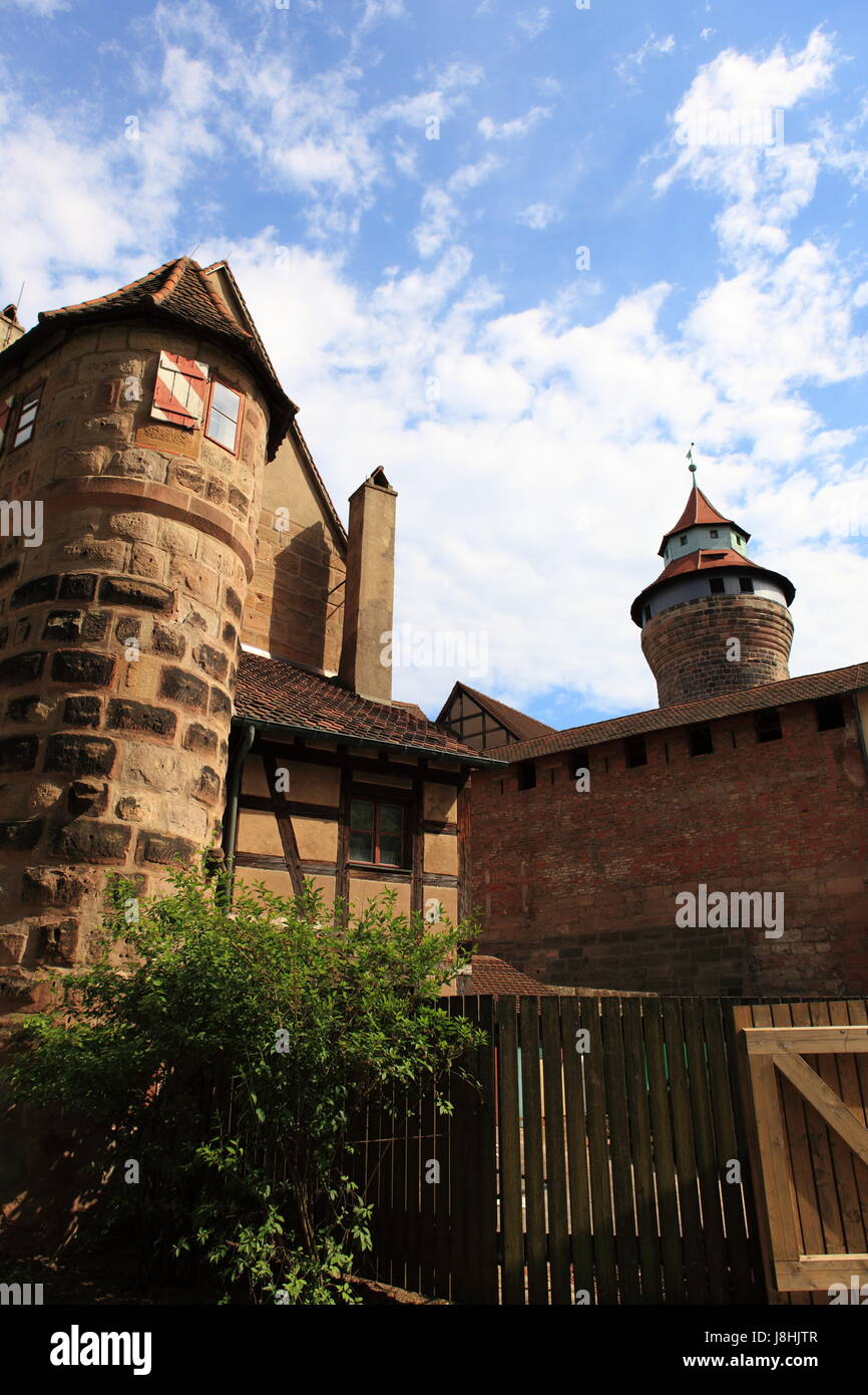 sights, nuremberg, fortress, style of construction, architecture ...