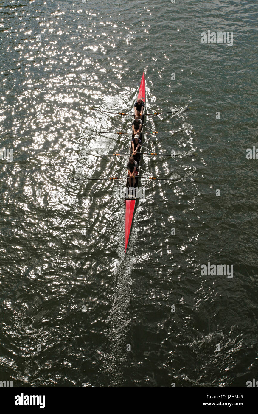 Rowing boat from above hi-res stock photography and images - Alamy