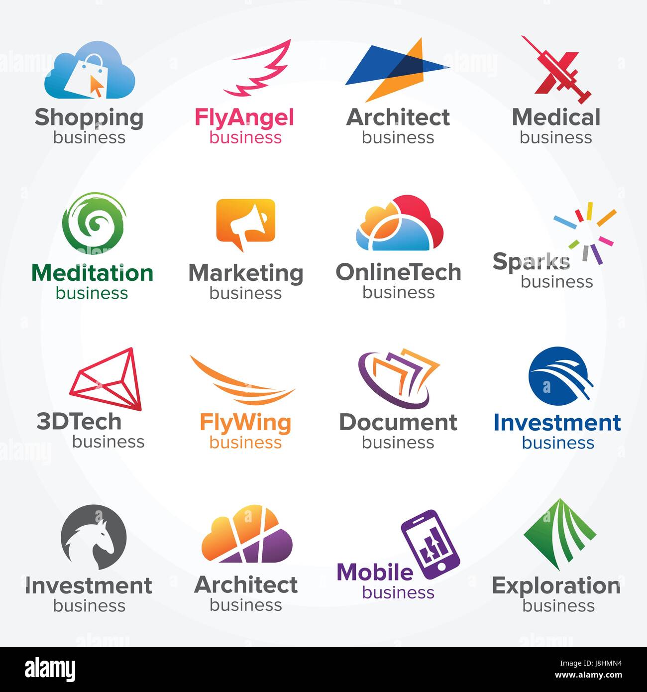 Modern Logo Collections Stock Vector Image & Art - Alamy