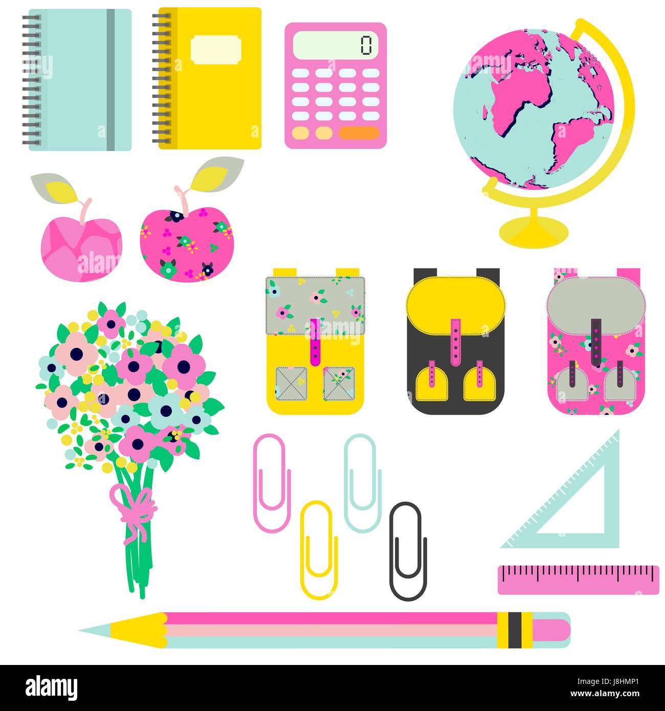 Clipart illustration preschool classroom Stock Vector Images - Alamy