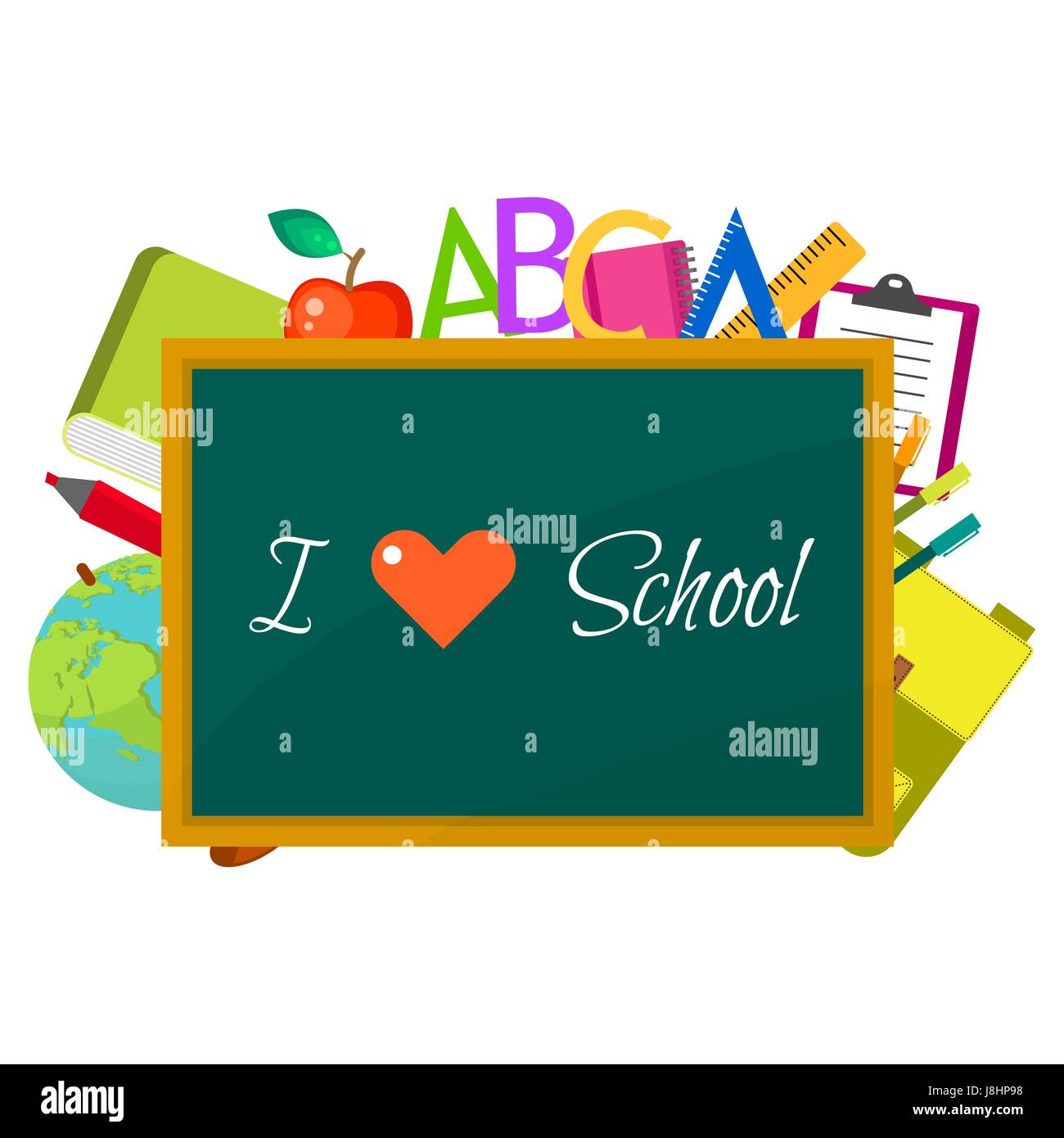 School supplies vector clip art objects Stock Vector Image & Art - Alamy