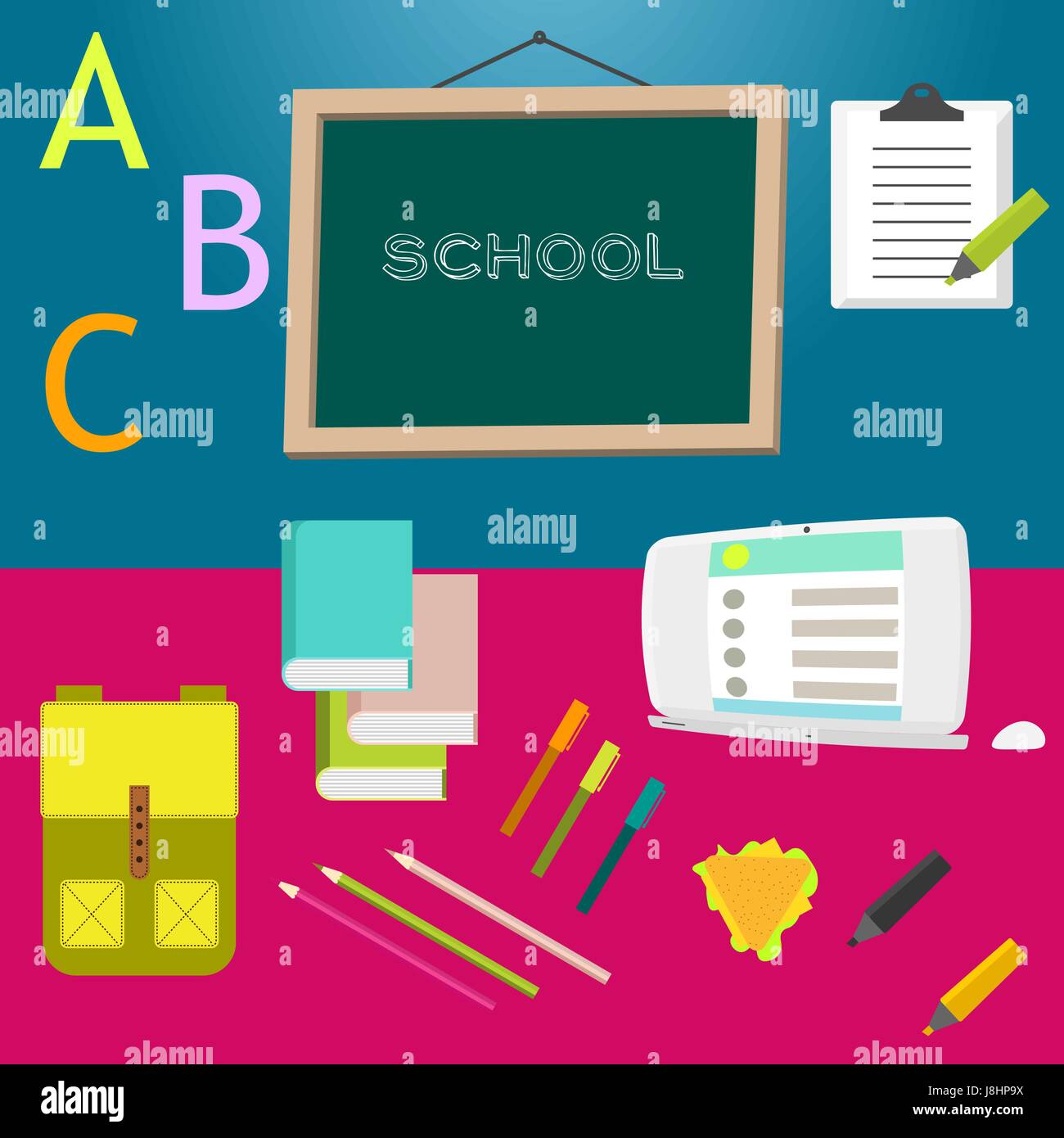 Clipart illustration preschool classroom hi-res stock photography and ...