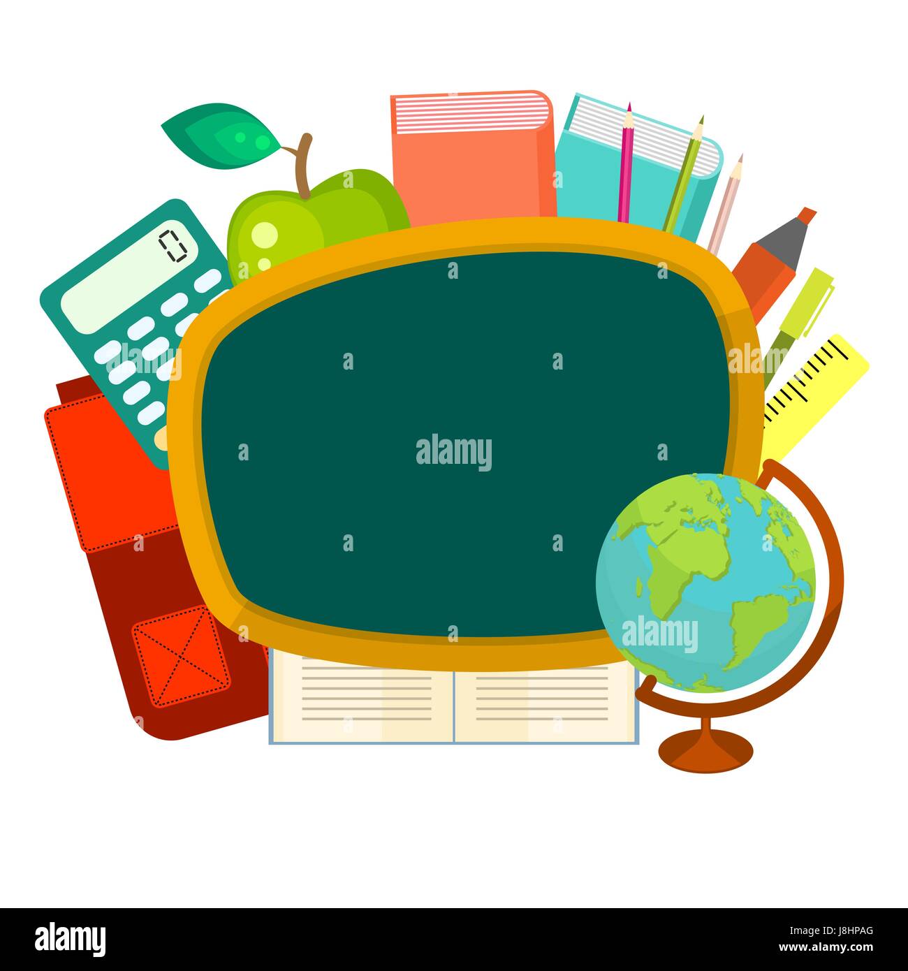 Calculator pencil classroom Stock Vector Images - Alamy