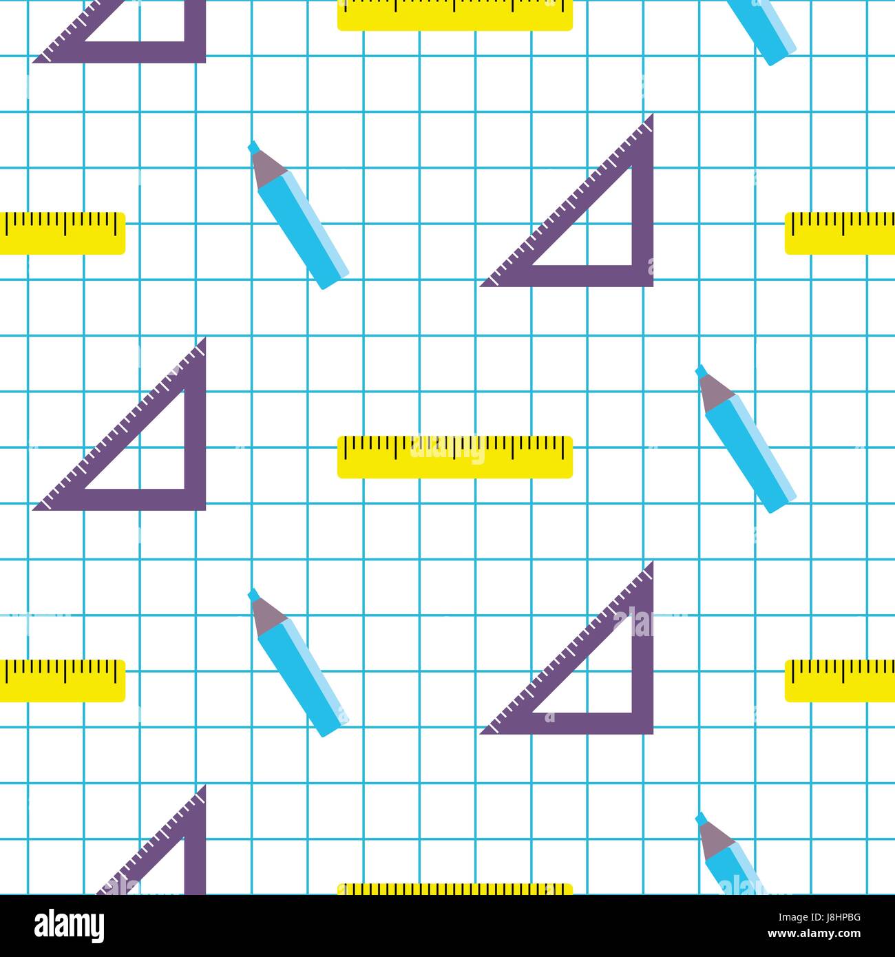 School objects vector seamless pattern Stock Vector Image & Art - Alamy