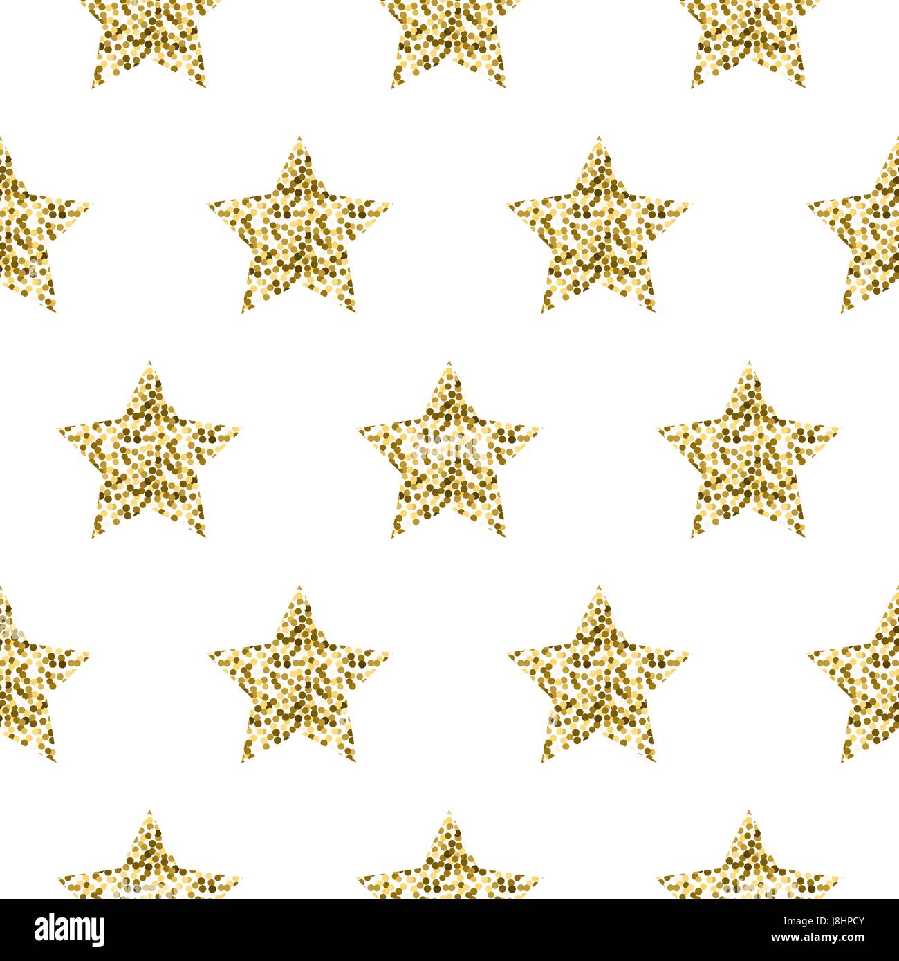 Gold foil shimmer glitter star seamless pattern Stock Vector Image ...