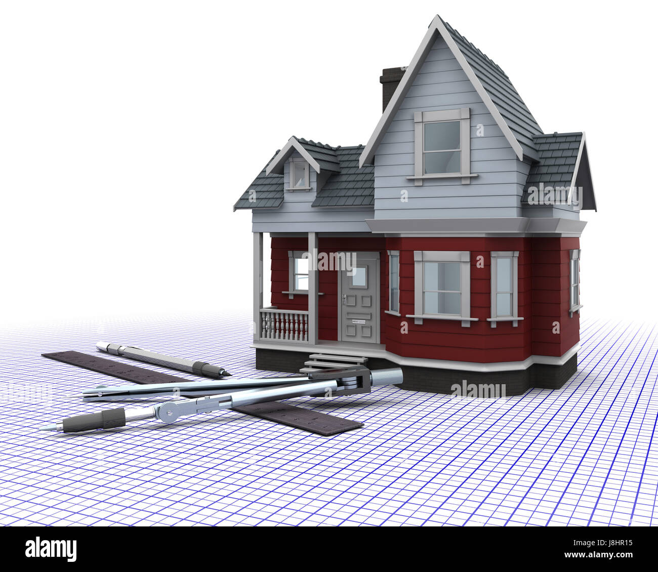 house, building, ruler, new, style of construction, architecture ...