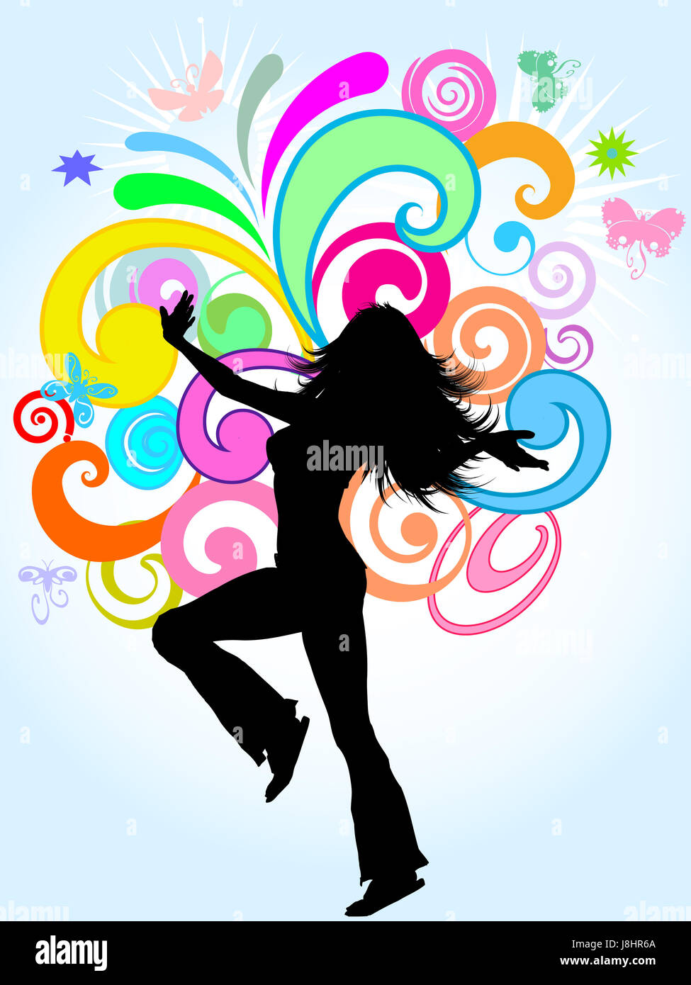 woman, female, insect, butterfly, coloured, colourful, gorgeous ...