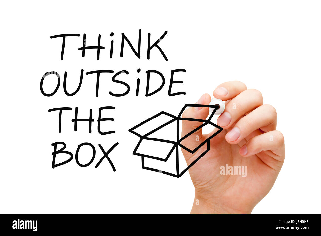 Handwriting text think business Cut Out Stock Images & Pictures - Alamy