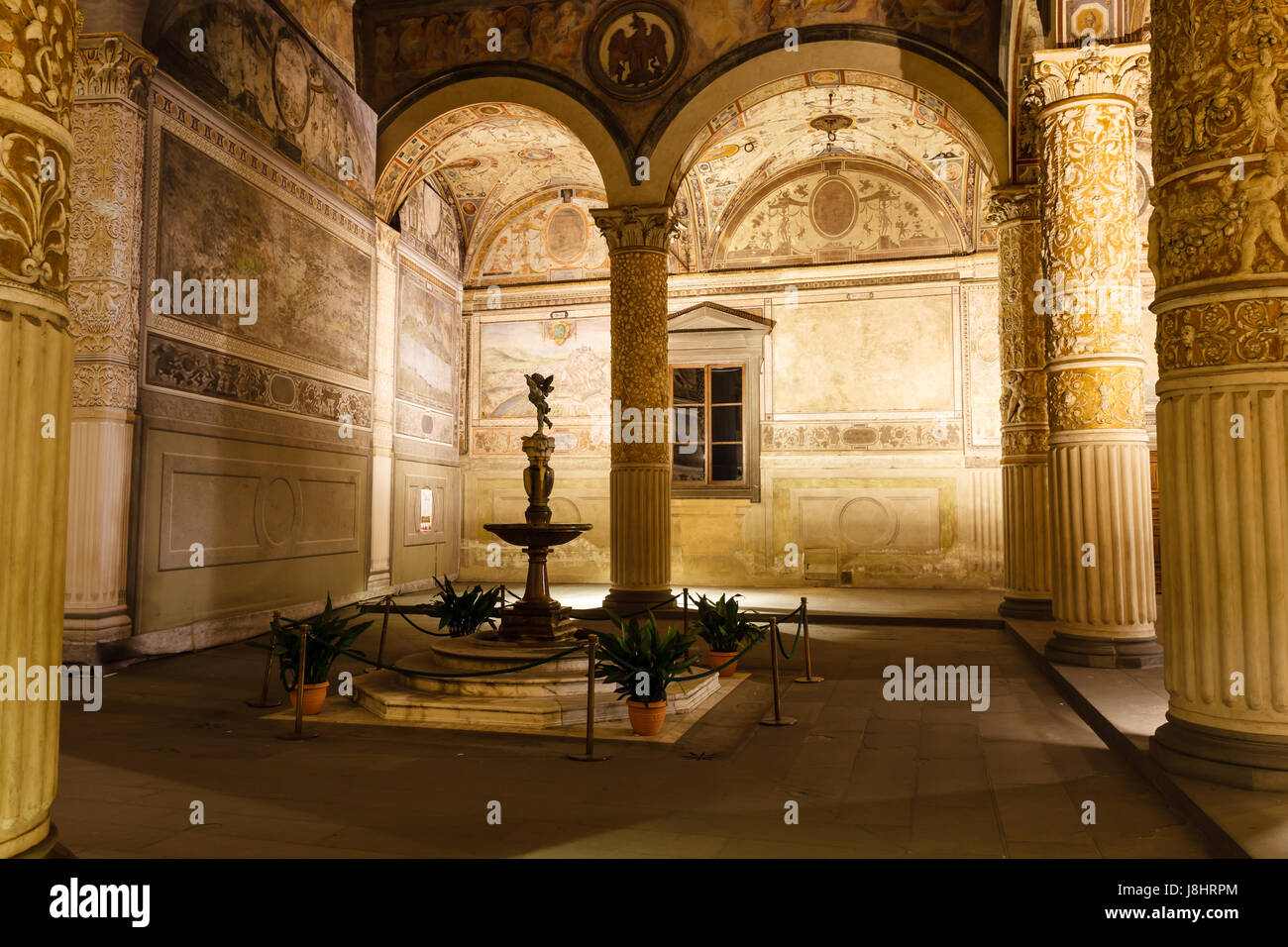 Rich Interior of Palazzo Vecchio (Old Palace) a Massive Romanesque ...