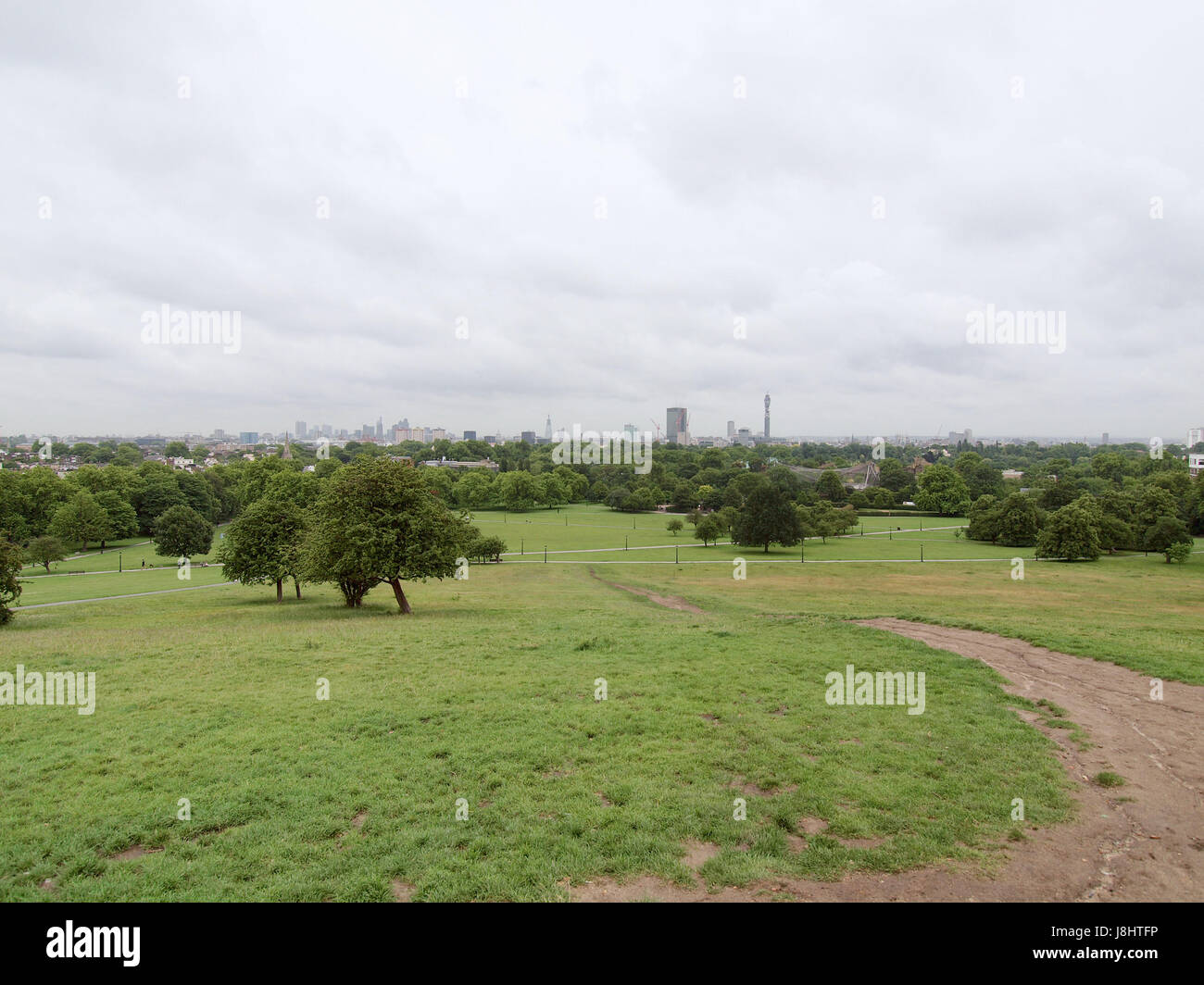 blue, city, town, hill, park, london, england, primrose, blue, city ...