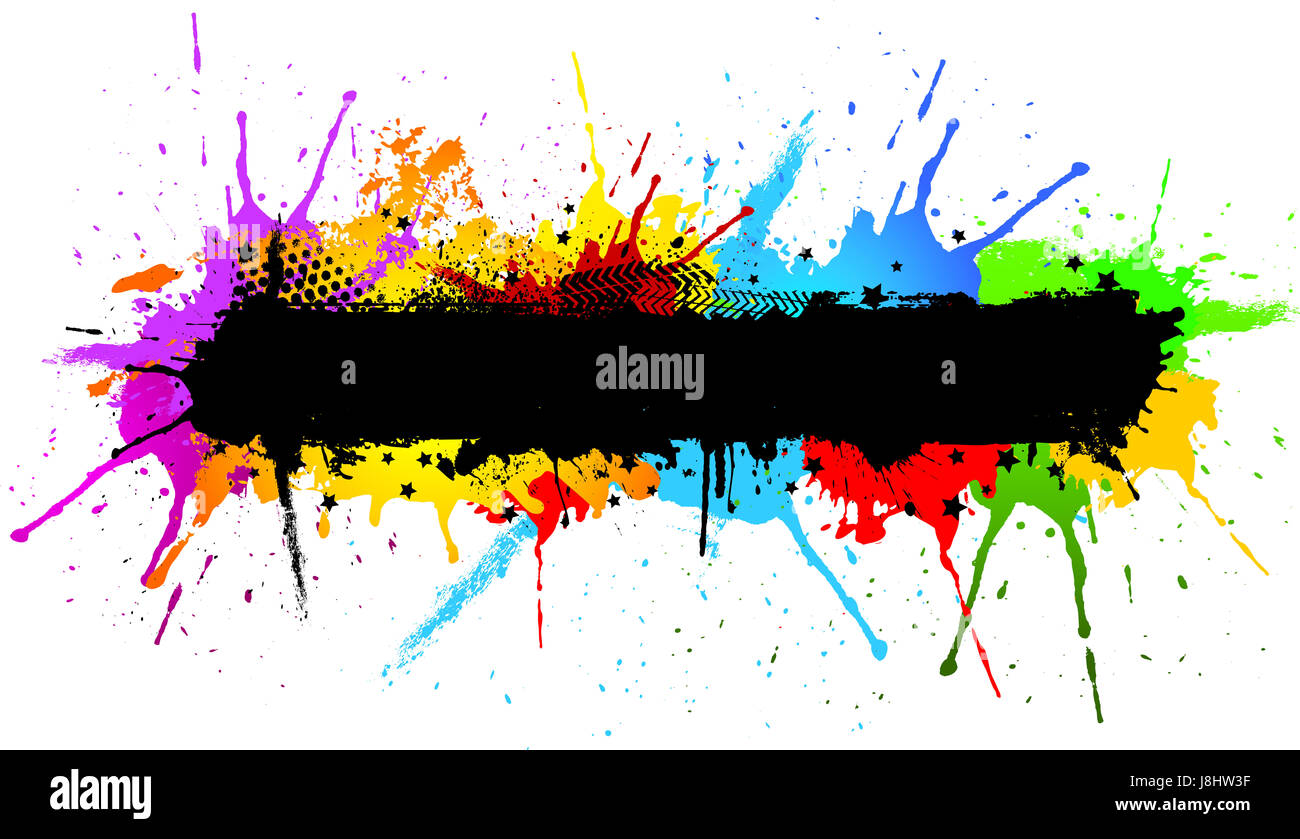 colour, drip, paint, abstract, stained, vector, stain, dripping ...