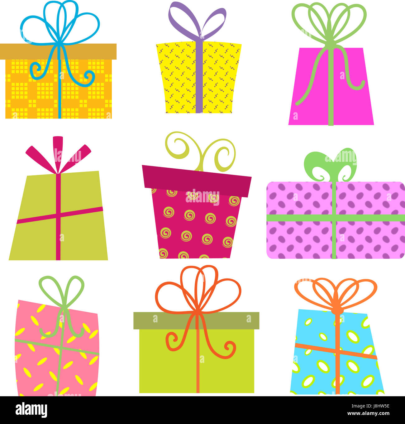 present, gift, abstract, christmas, retro, imagining, cartoon, vector ...