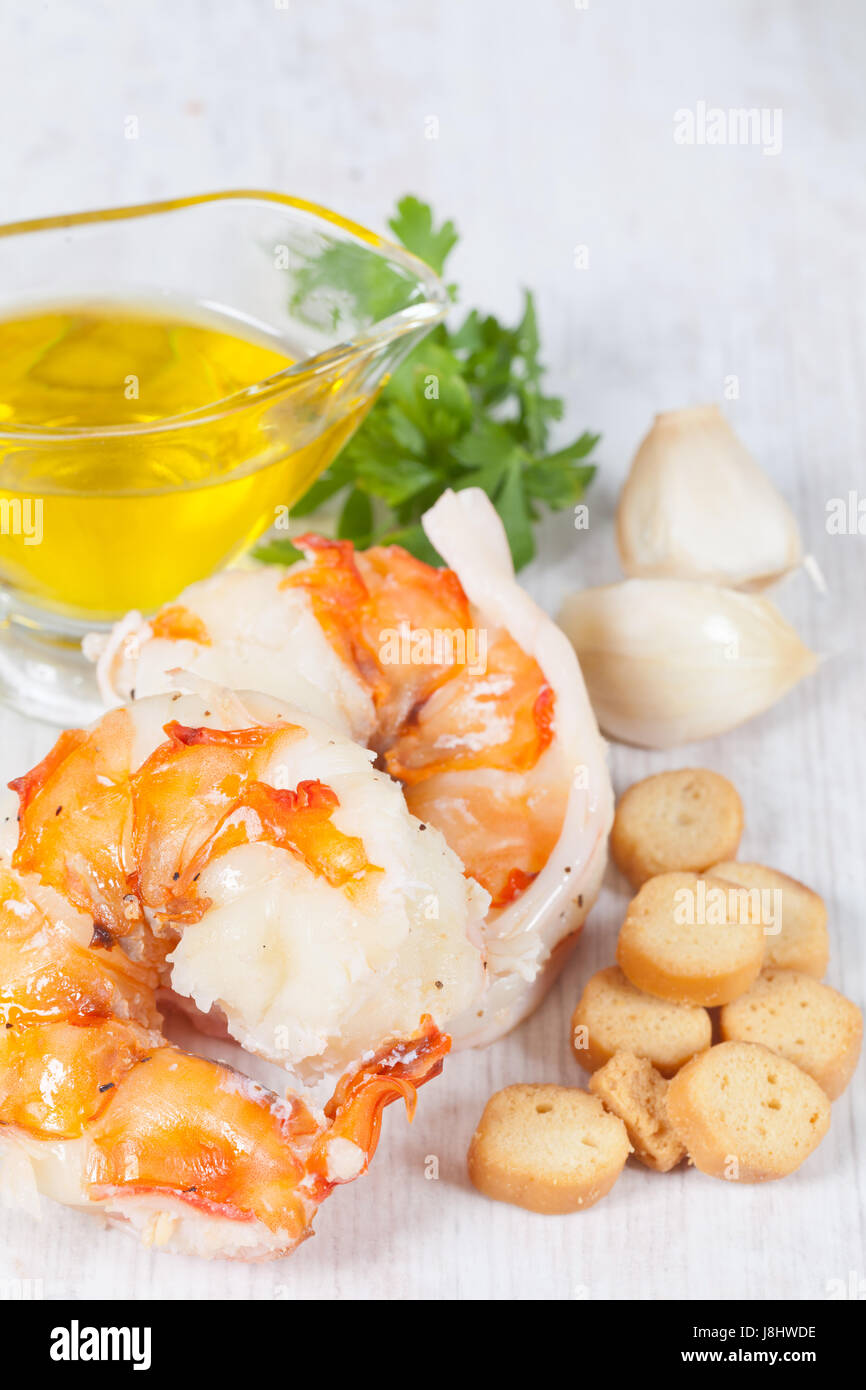 restaurant, shrimp, seafood, tails, slice, scampi, salad, restaurant ...