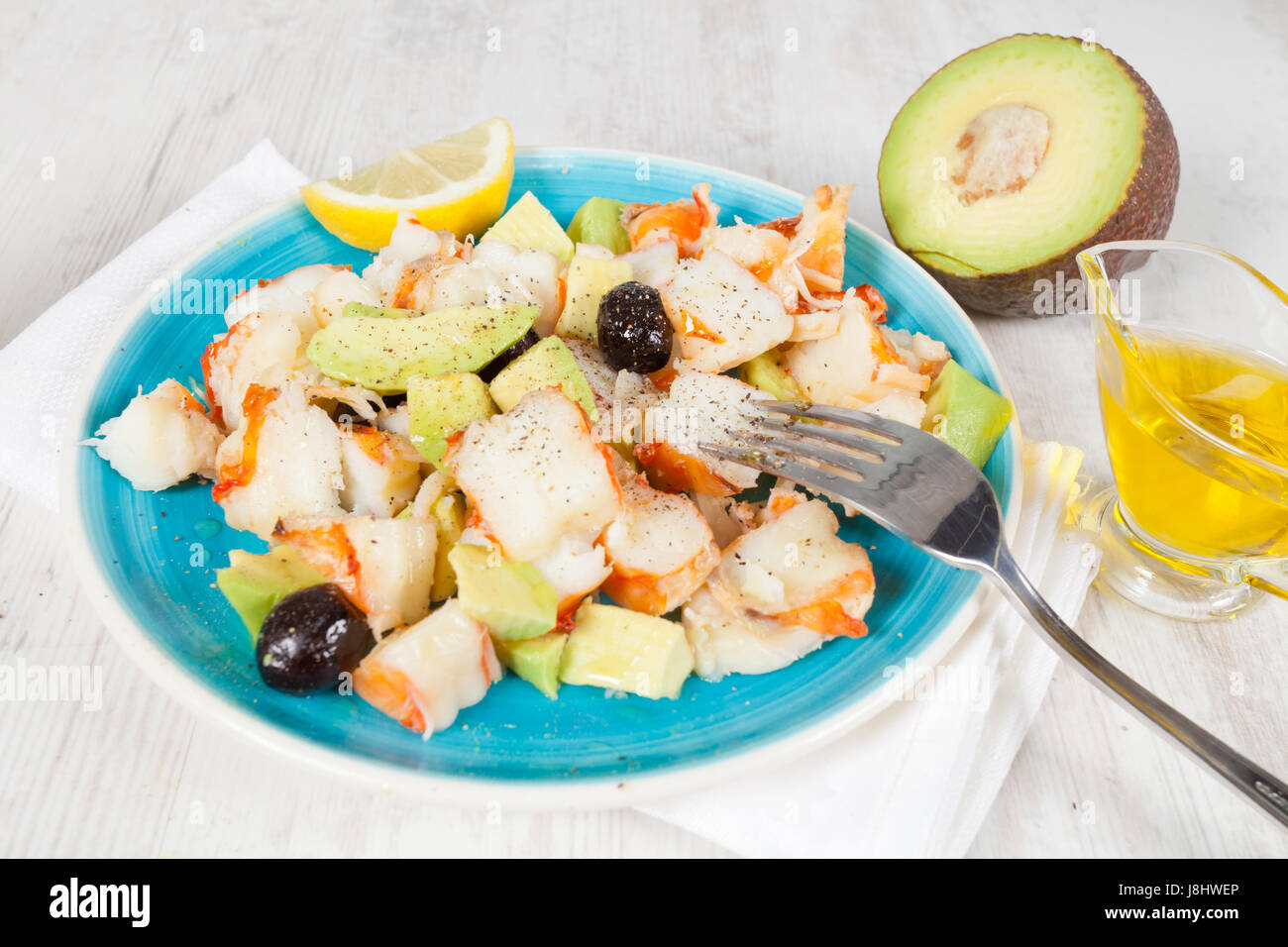 restaurant, shrimp, seafood, tails, slice, scampi, salad, restaurant ...