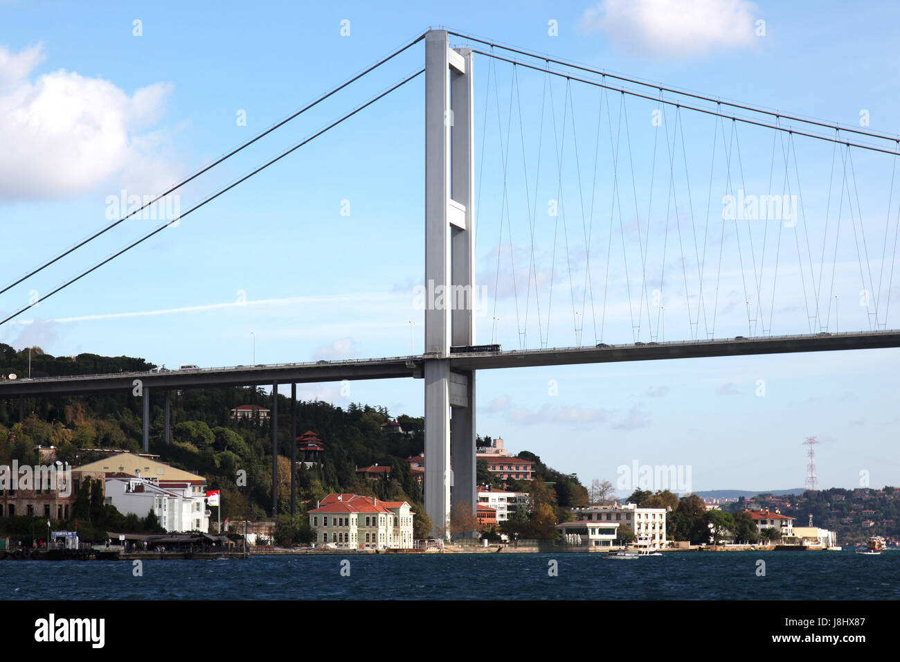 bridge, suspension bridge, turkey, istanbul, bosphorus, ships, sailing ...