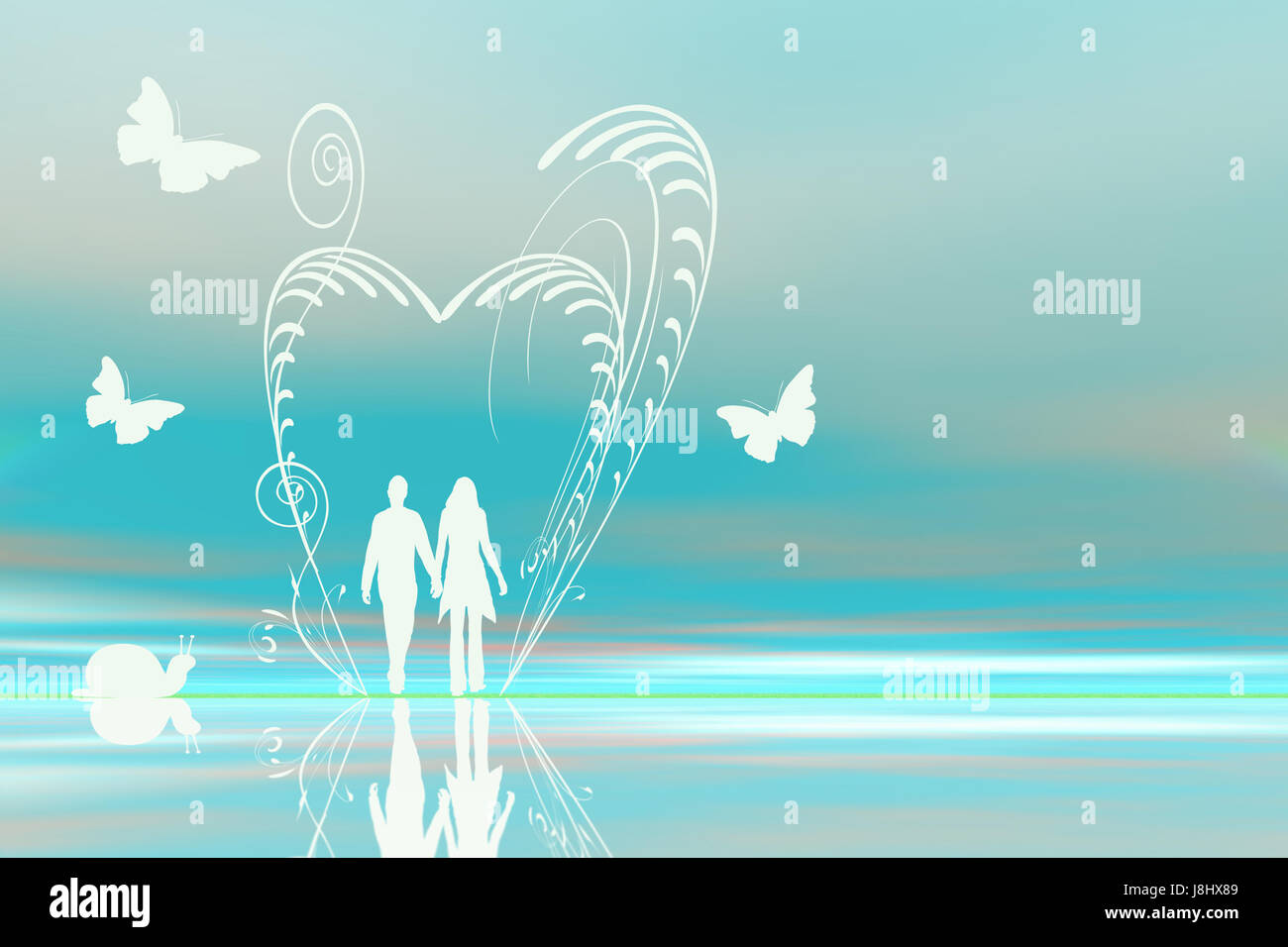 blue, turquoise, butterfly, butterflies, couple, pair, backdrop ...