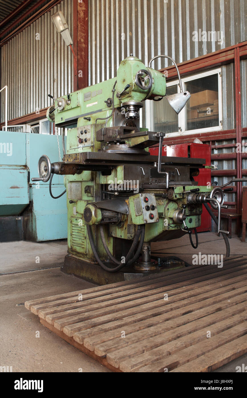 industry, metal, work, factory, drill, manufacturing, milling, old ...