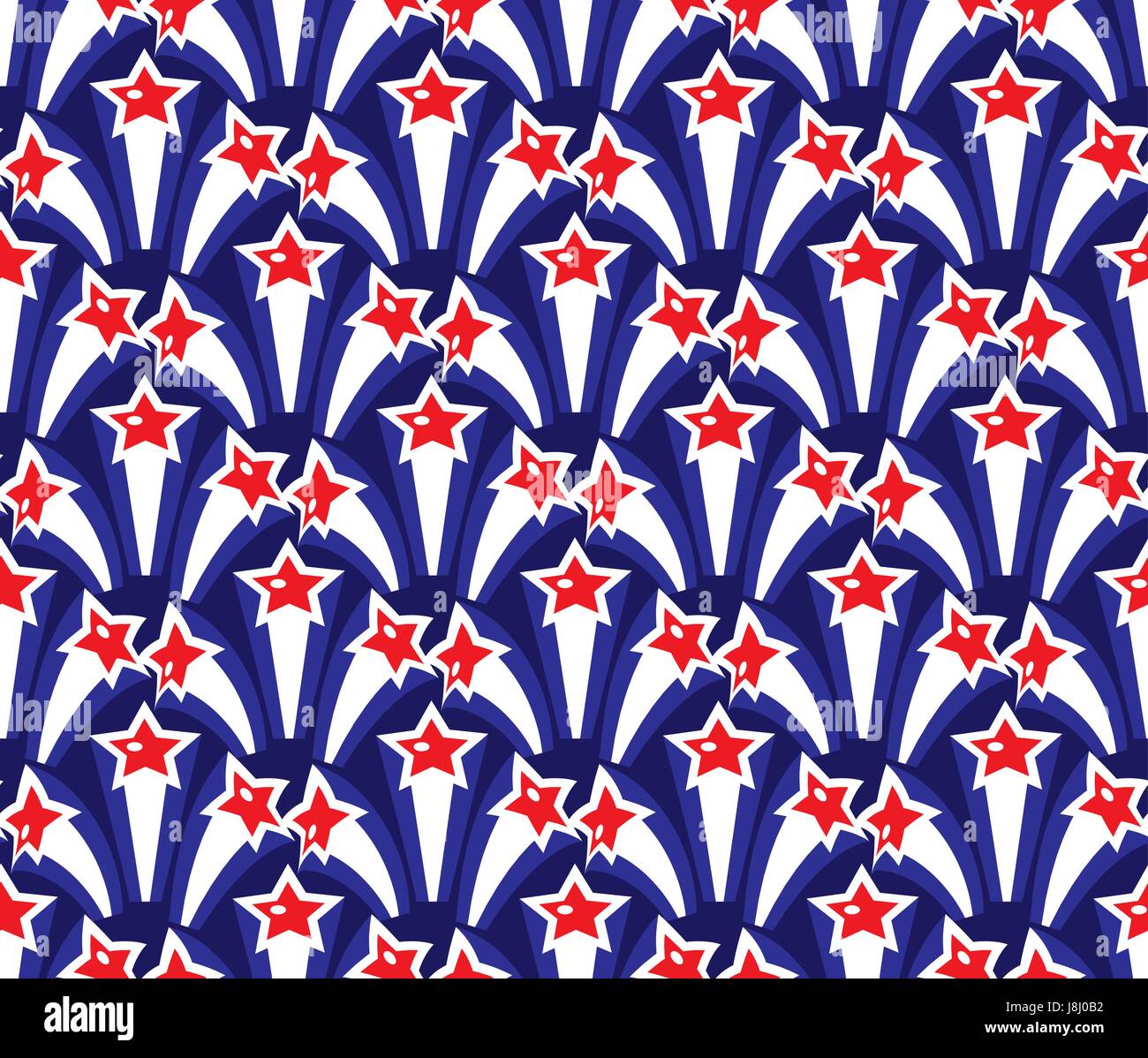 Independence Day of America seamless pattern. July 4th endless ...