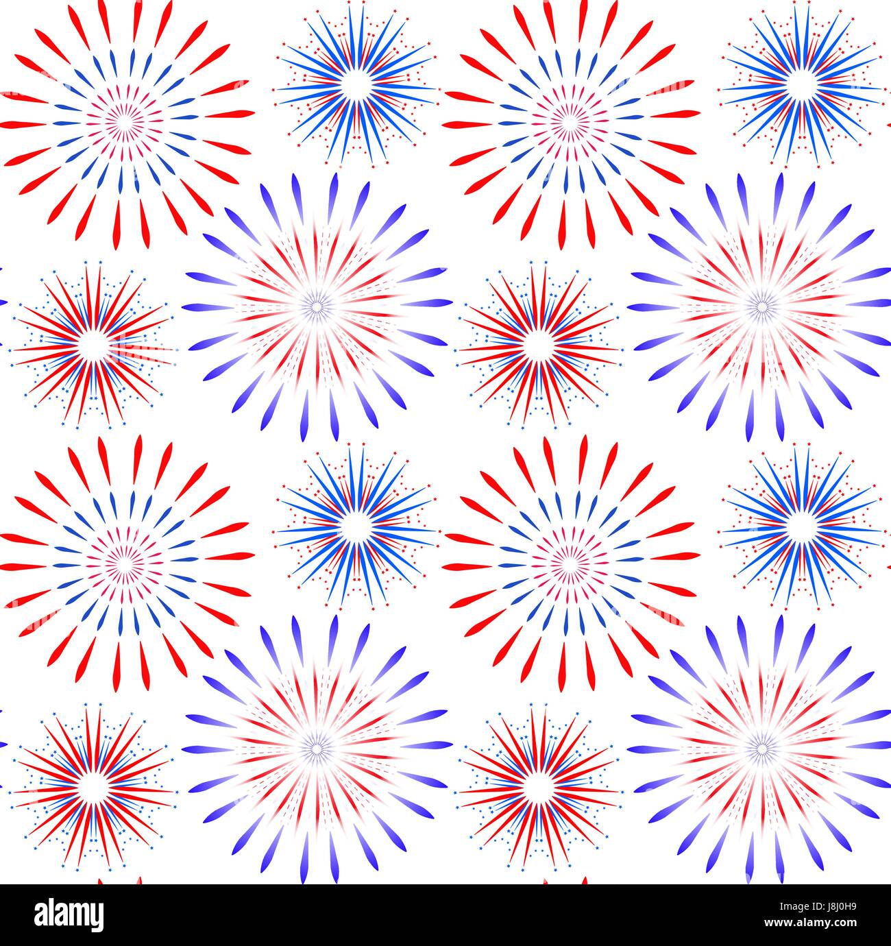 Independence Day of America seamless pattern. July 4th an endless ...