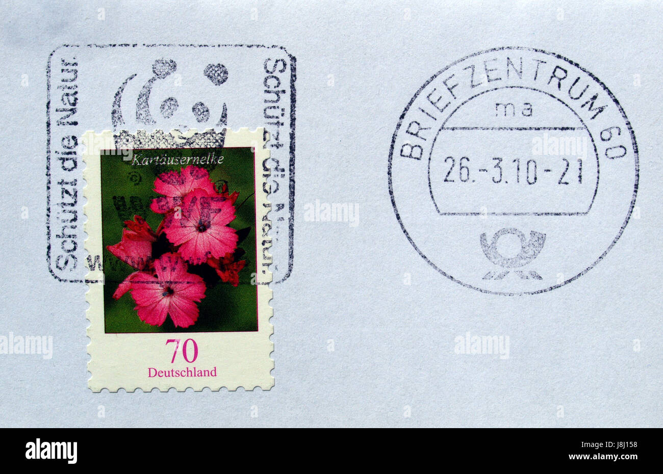 flower, plant, germany, german federal republic, letter, german, mail ...