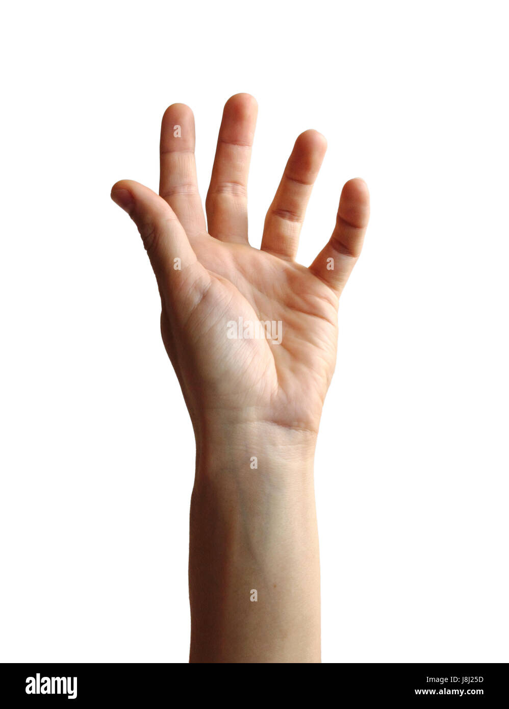 stretched left hand upwards Stock Photo - Alamy