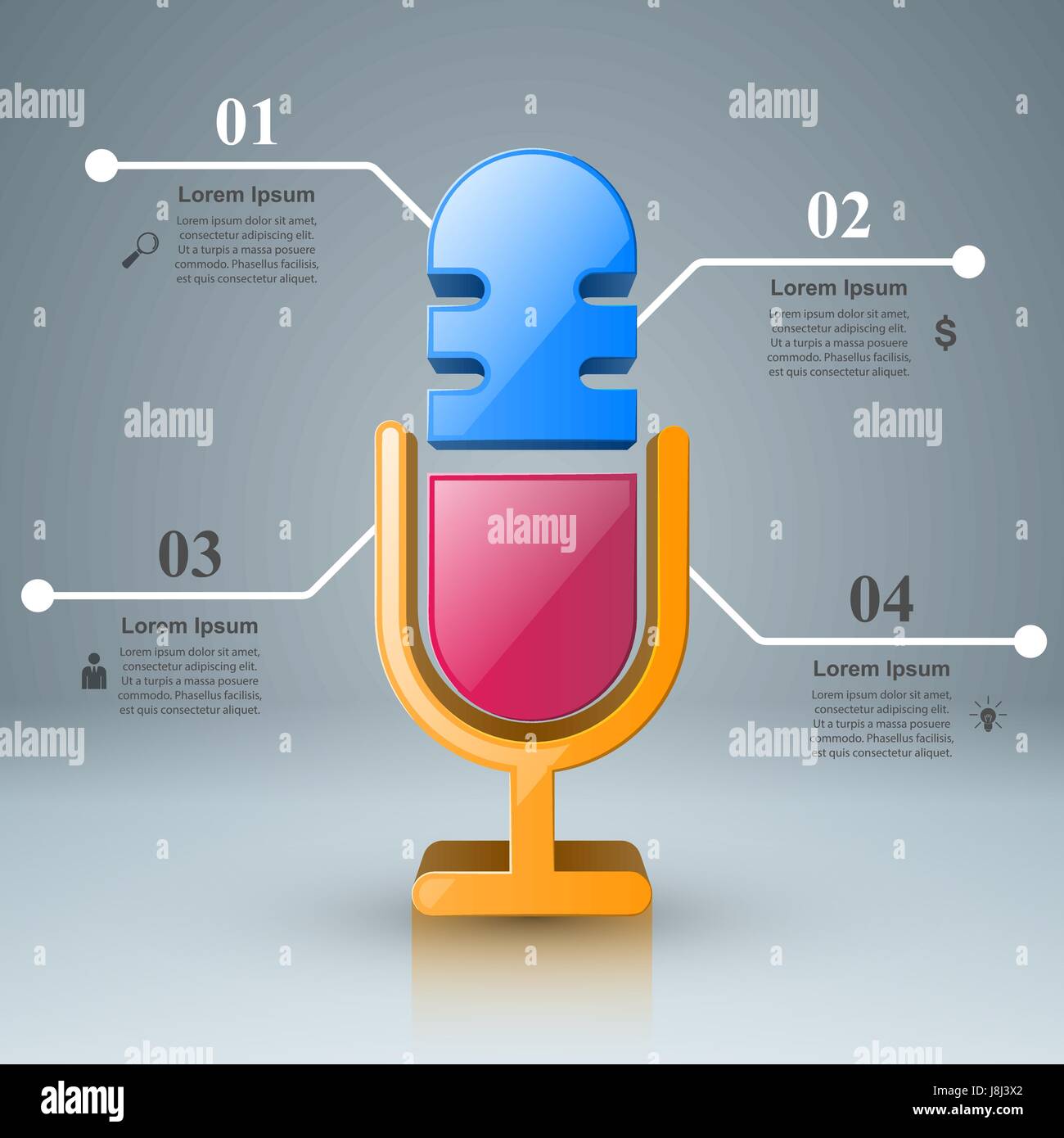 Business Infographics. Microphone icon Stock Vector Image & Art - Alamy