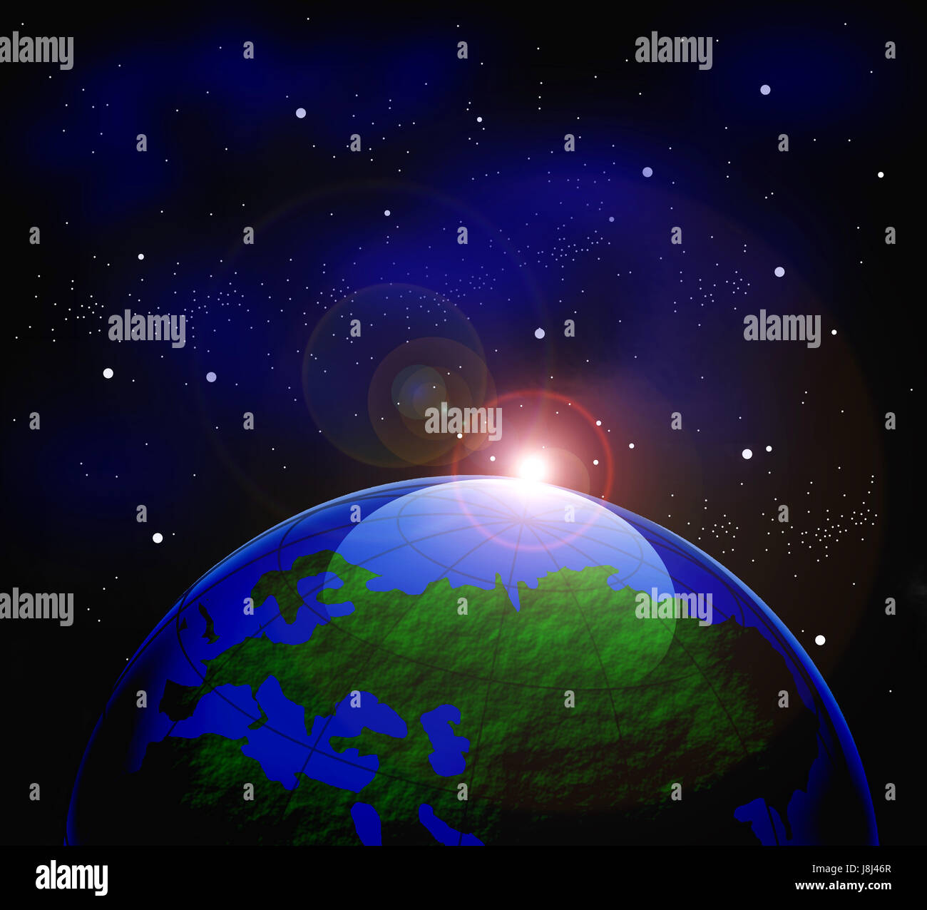 Earth looking planet render atmosphere hi-res stock photography and ...