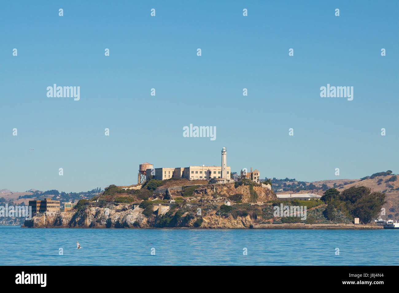 alcatraz prison - island in san francisco bay Stock Photo - Alamy