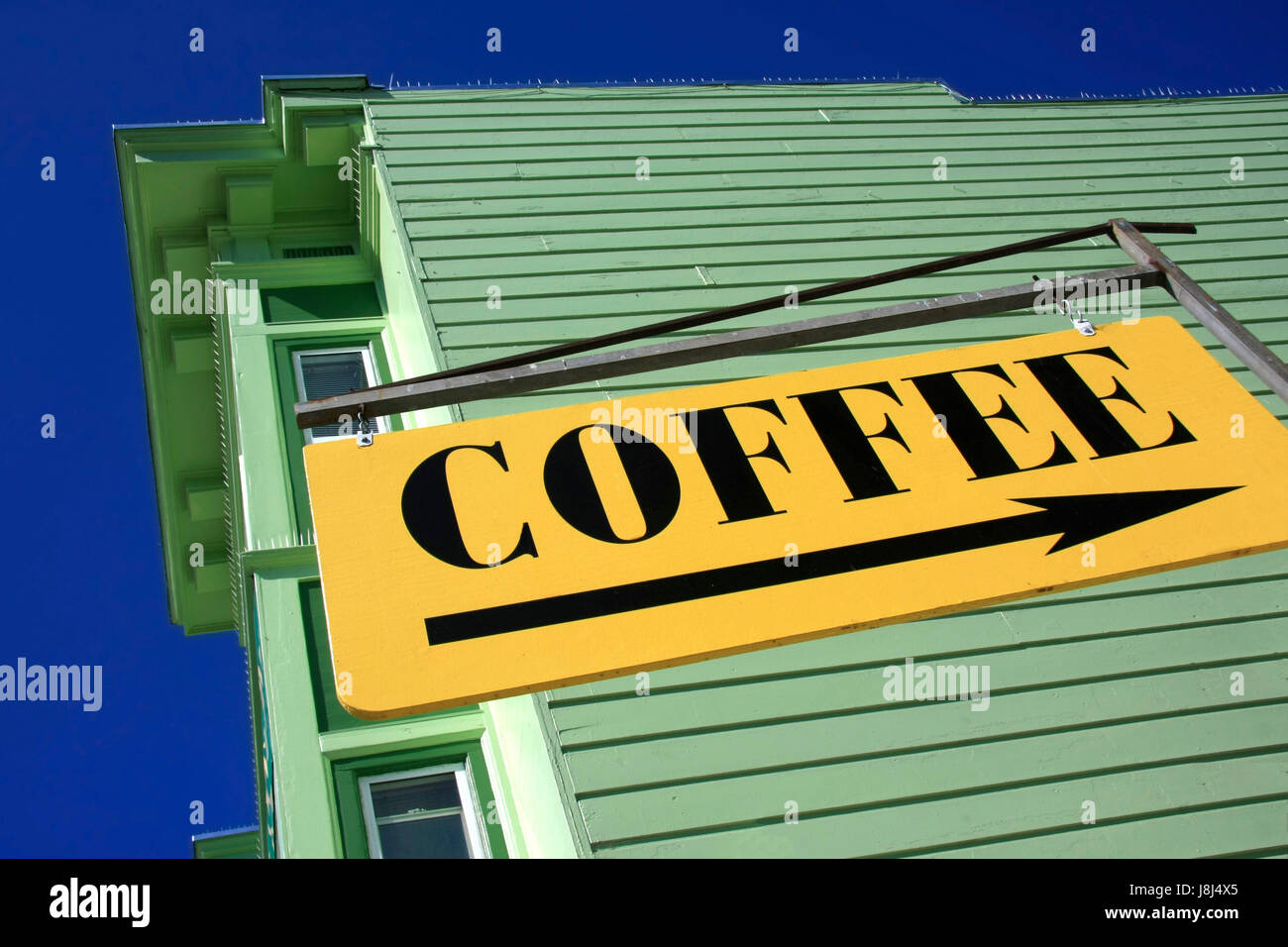 sign, signal, cafe, house, building, coffee, coffee bean, green, wood ...