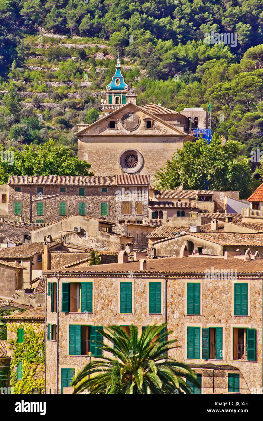 mallorca, spain, balearic islands, composer, isle, island, church, tree ...