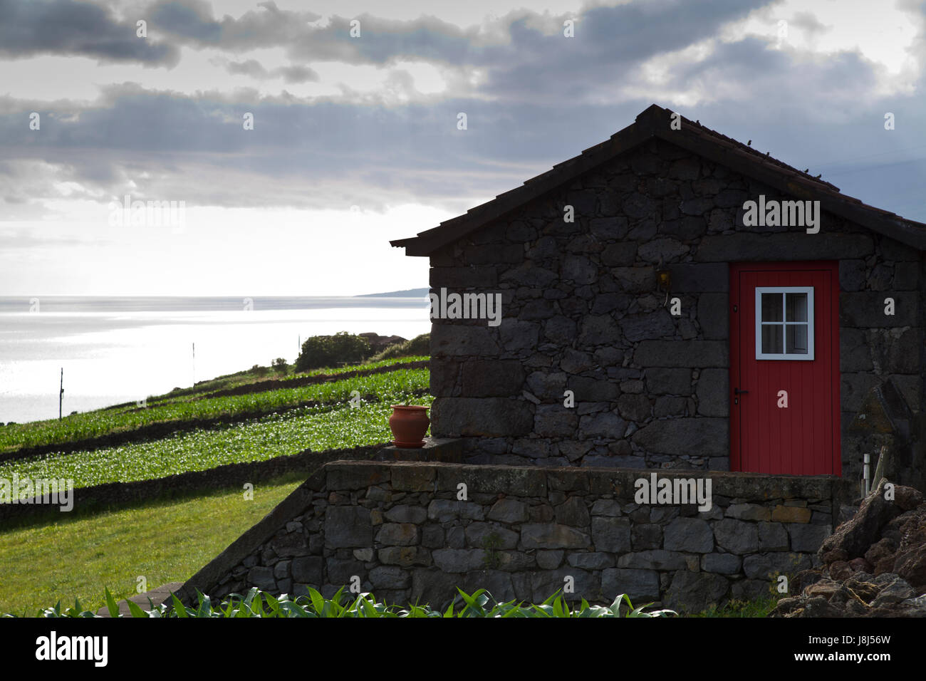agriculture, farming, loneliness, farmhouse, stone house, azores, salt ...