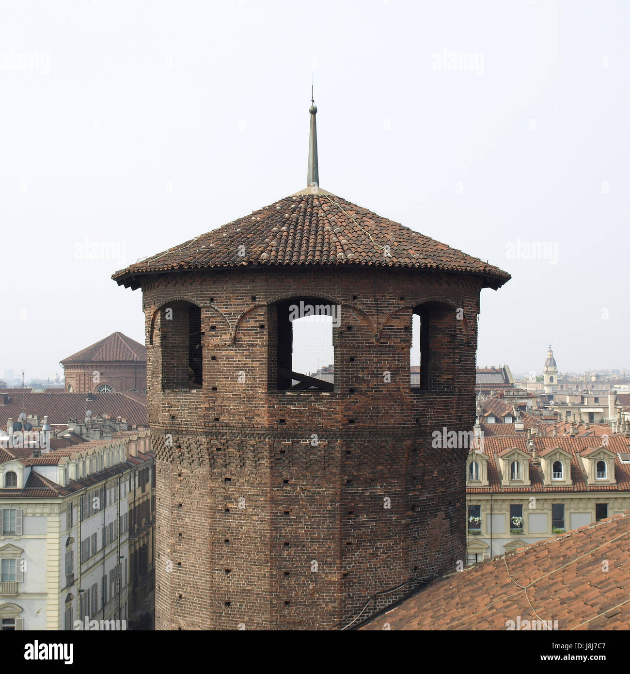 italia, piazza, italy, tower, baroque, wall, brick, style of ...