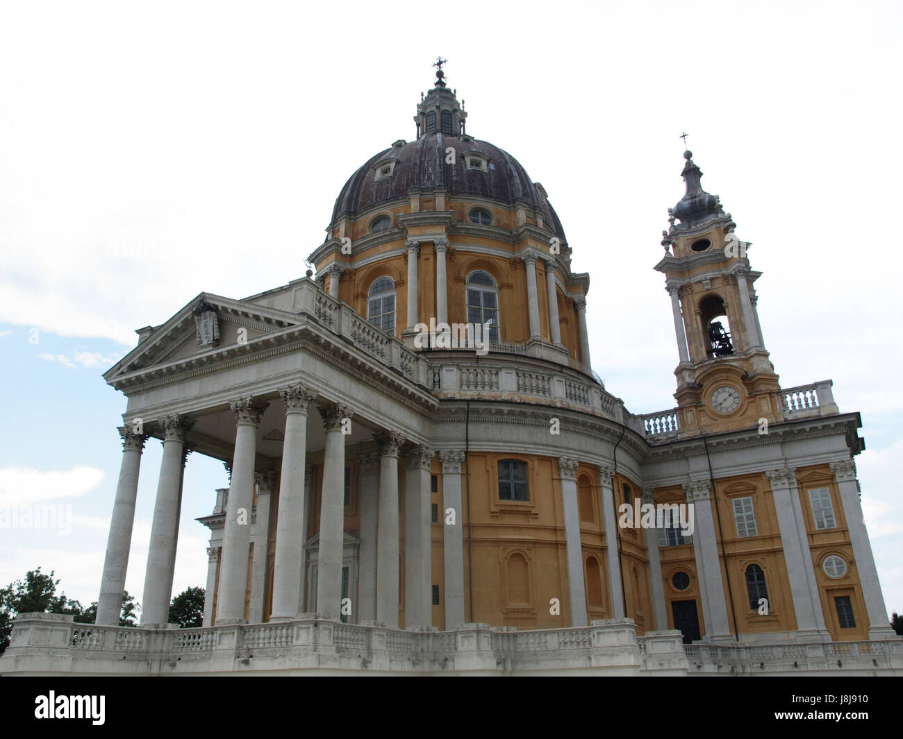 church, basilica, italy, church, hill, dome, baroque, columns, vintage ...