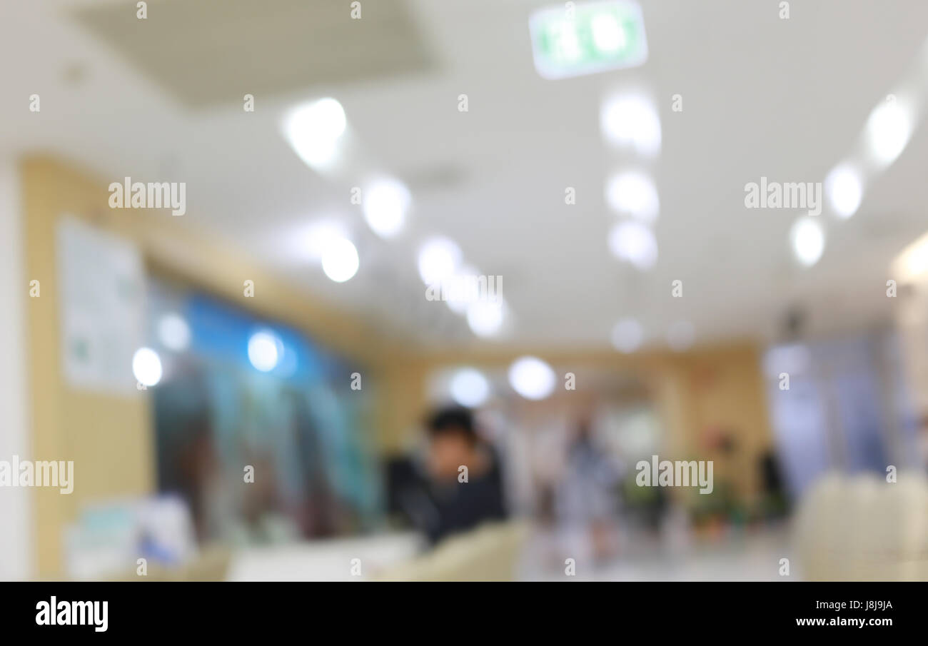 Background image of a hospital blur for design backdrop to work or ...