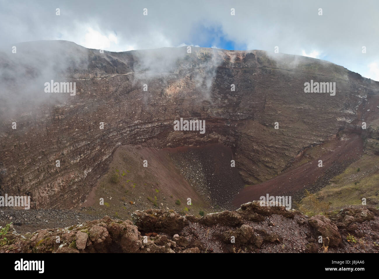 stone, national park, rock, active, crater, opening, lava, sicily ...