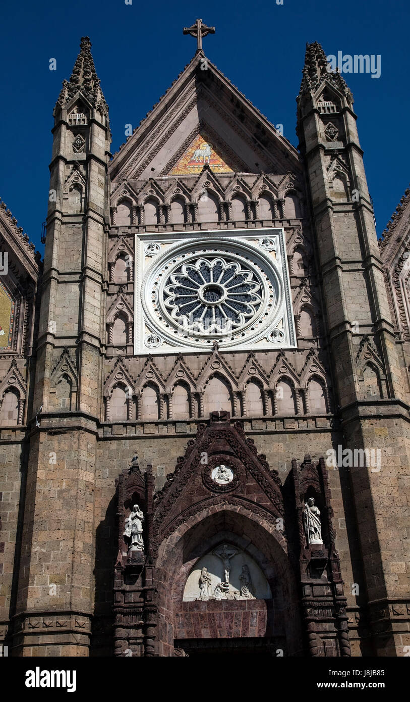 church, cathedral, mexico, blue, tower, travel, detail, religion ...