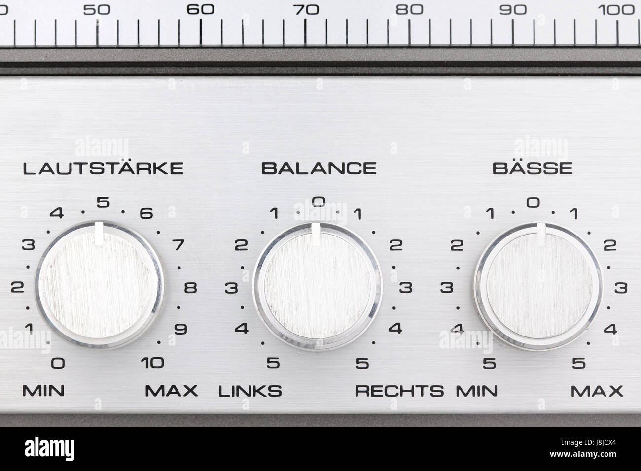retro radio controll buttons Stock Photo - Alamy