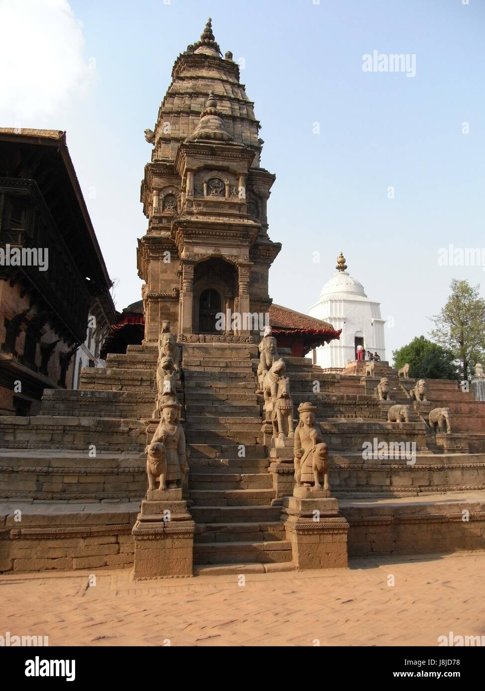 stairs, temple, asia, physiques, nepal, building, buildings, stairs ...