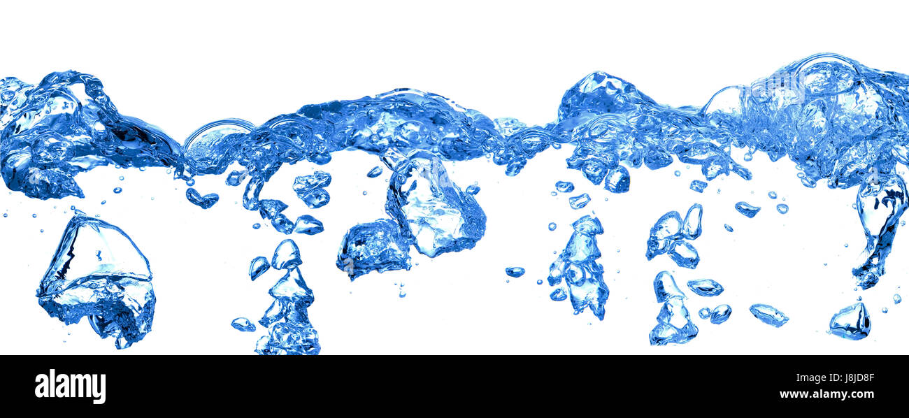 isolated, splash, water, blue, motion, postponement, moving, movement ...