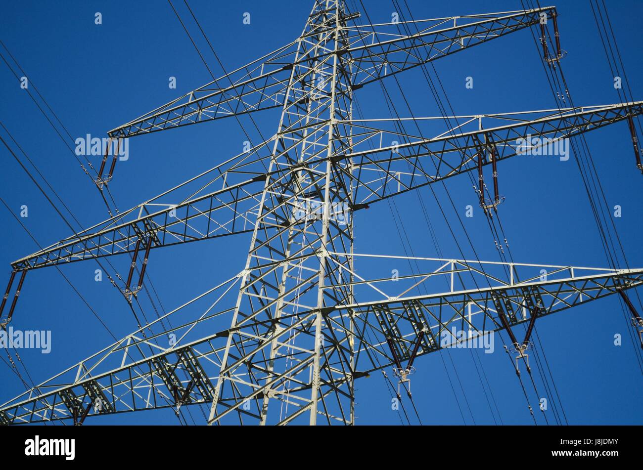 electricity and communication mast Stock Photo - Alamy