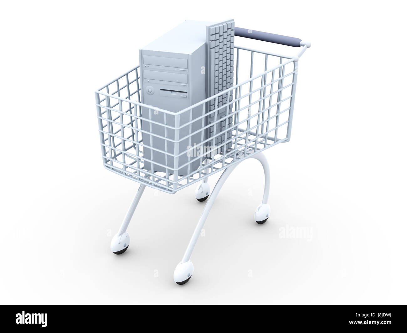 tower, keyboard, isolated, graphic, hardware, basket, illustration ...