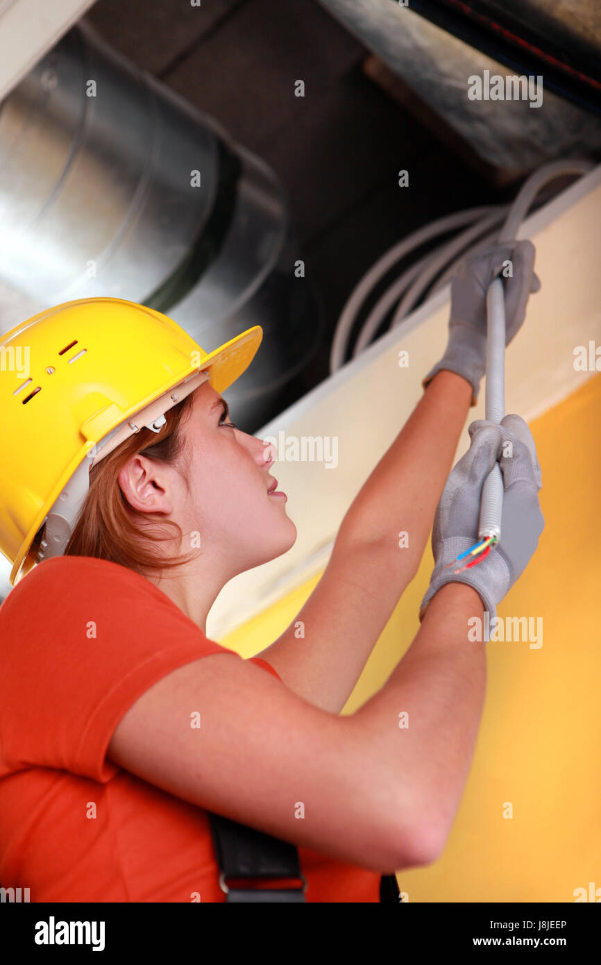 cabling, electrician, building, workers, laborer, worker, wageworker ...