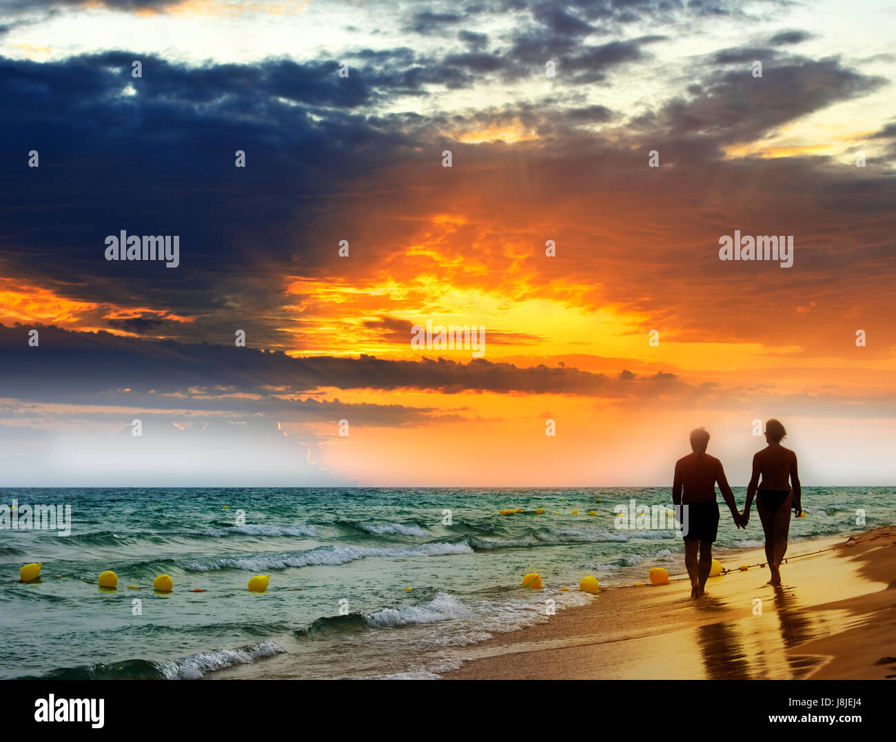 sunset, romantic, beach, seaside, the beach, seashore, summer, summerly ...