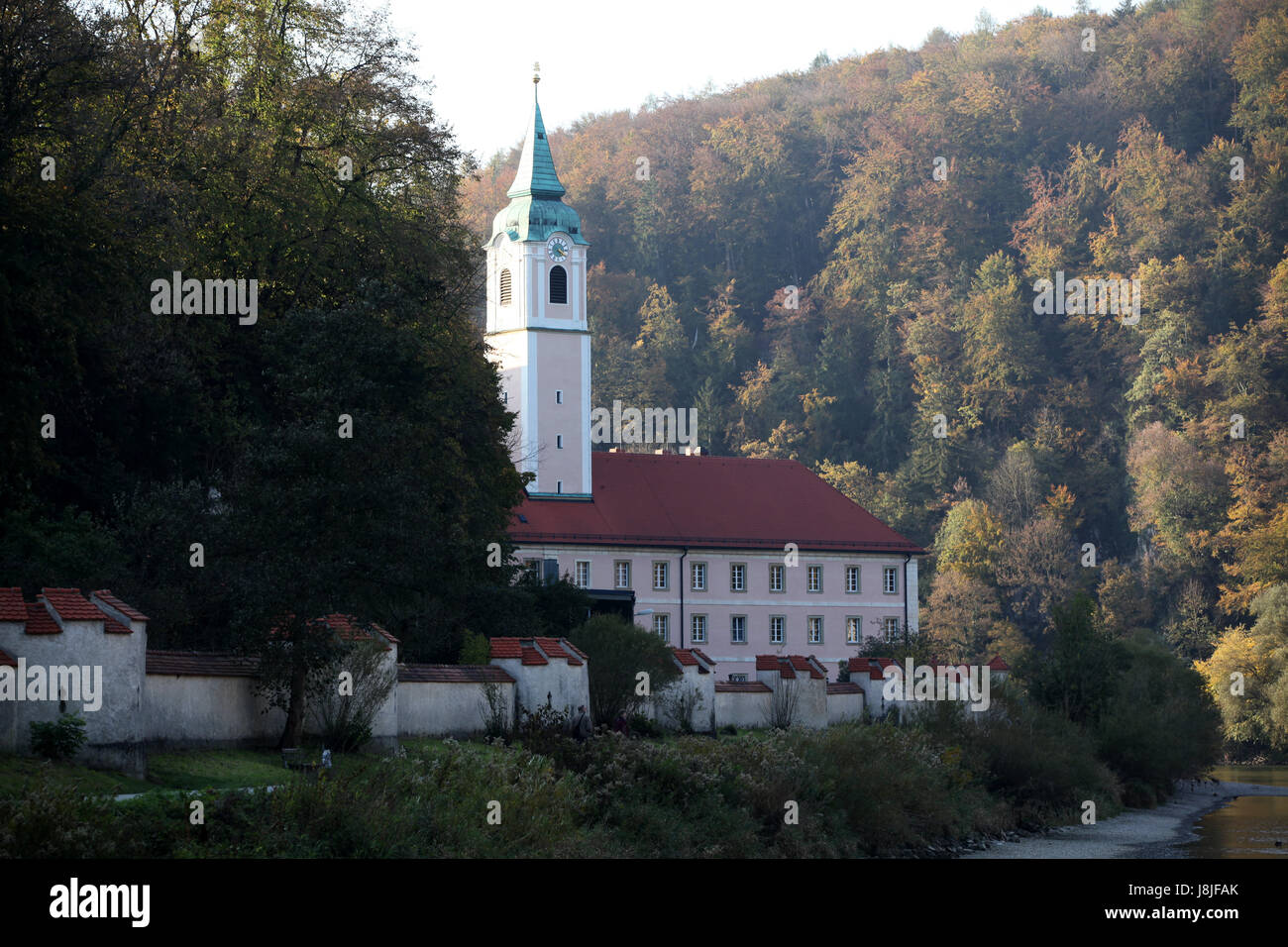 bavaria, germany, german federal republic, danube, monastery, abbey ...
