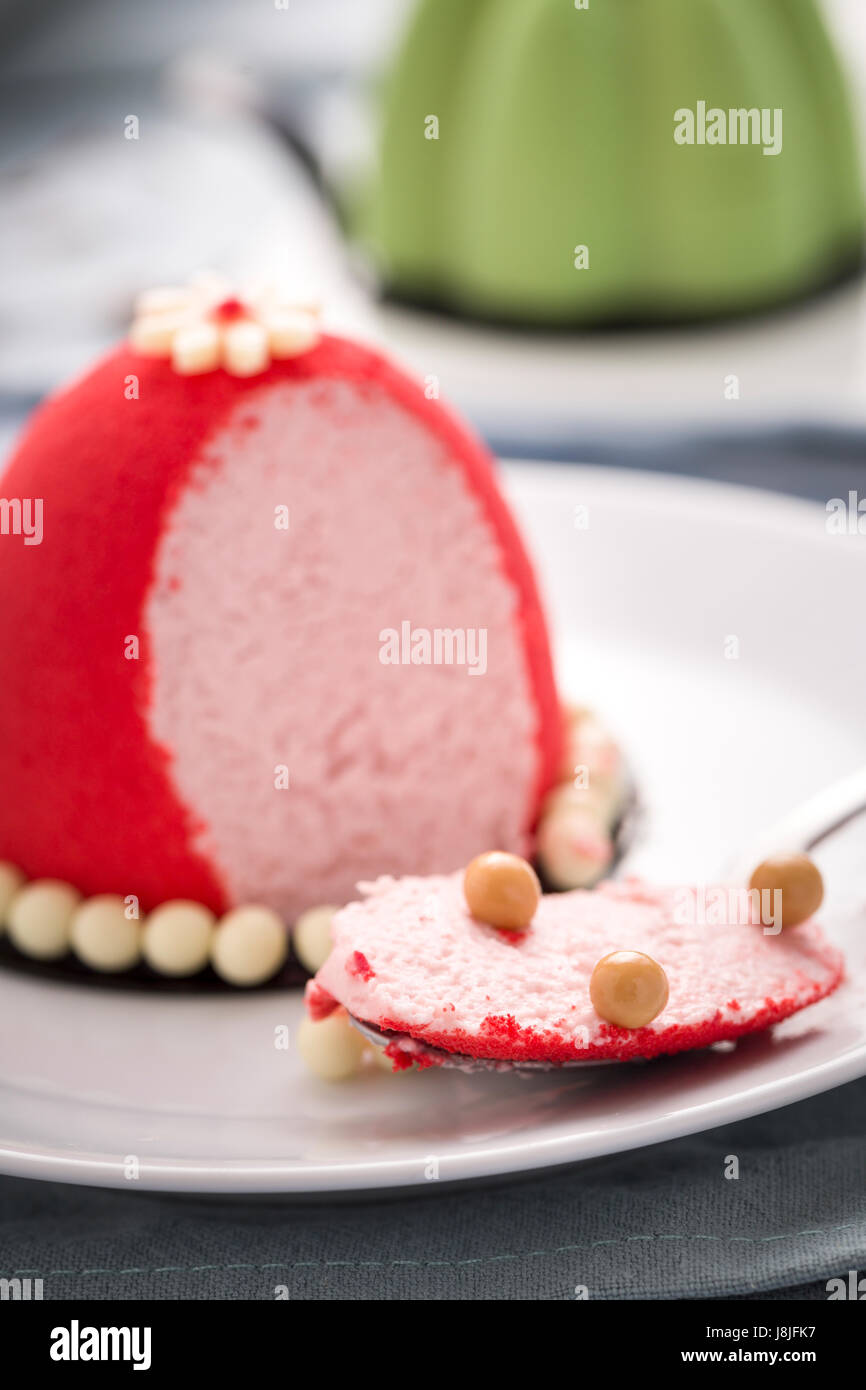 Cute Mousse Cake Stock Photo - Alamy