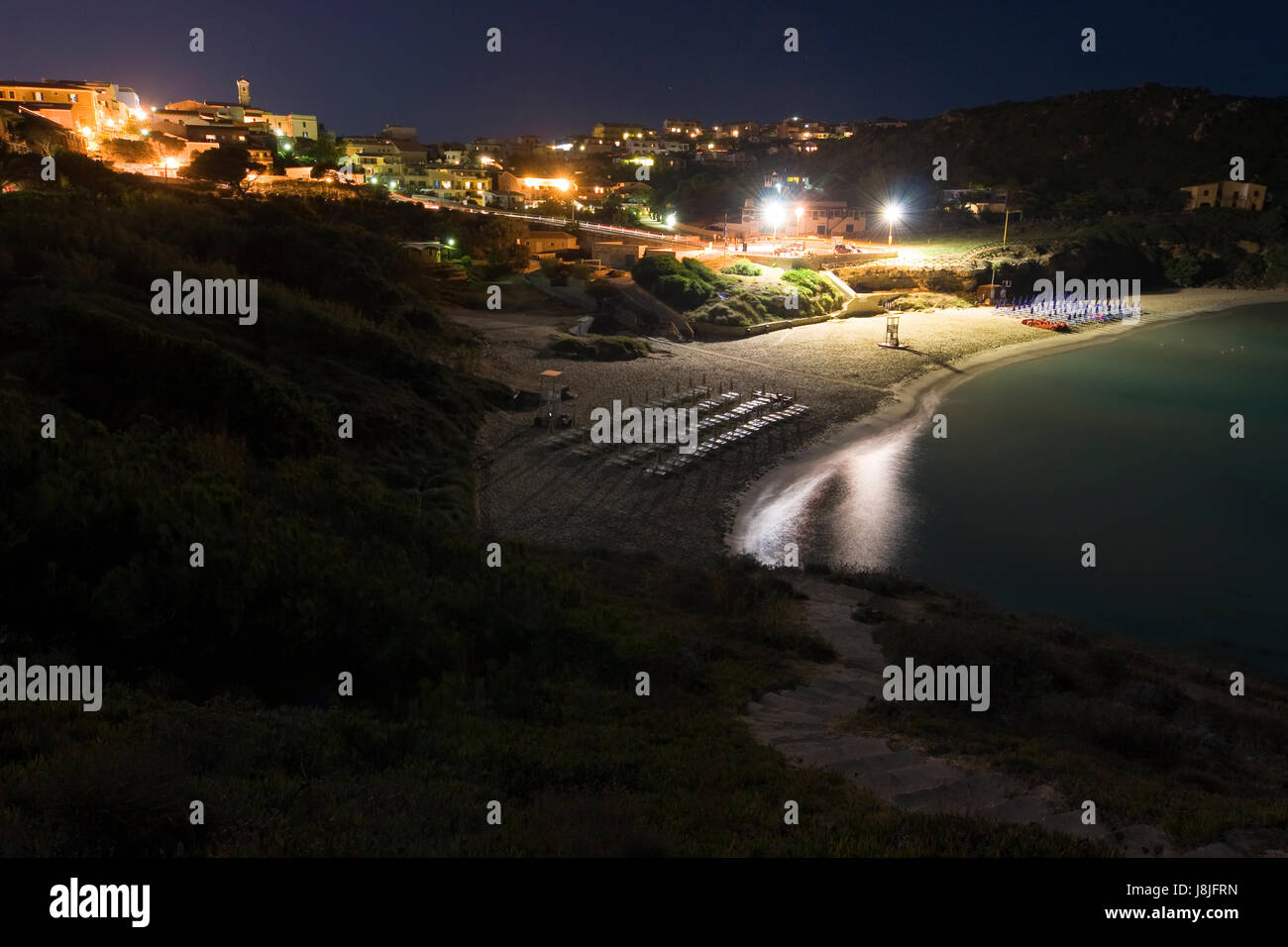 city, town, night, nighttime, beach, seaside, the beach, seashore ...