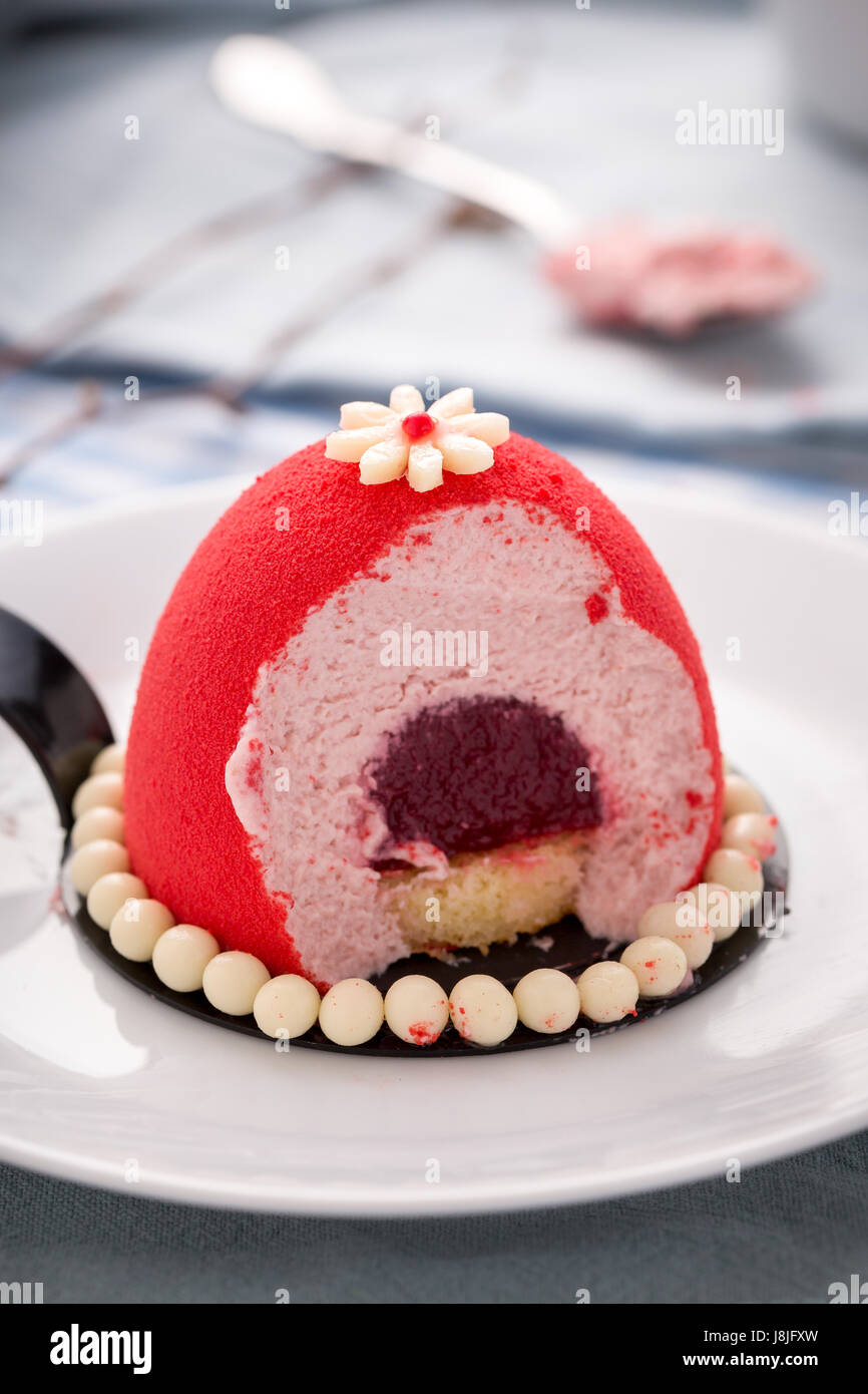 Cute Mousse Cake Stock Photo - Alamy