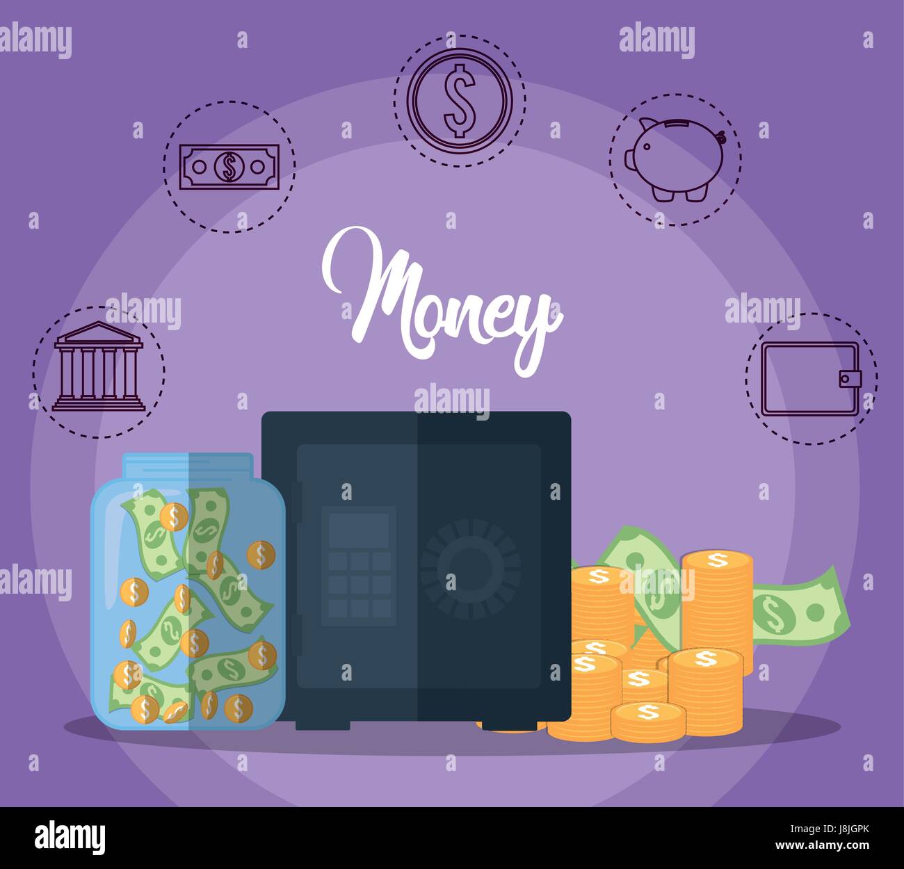 money related icons Stock Vector Image & Art - Alamy
